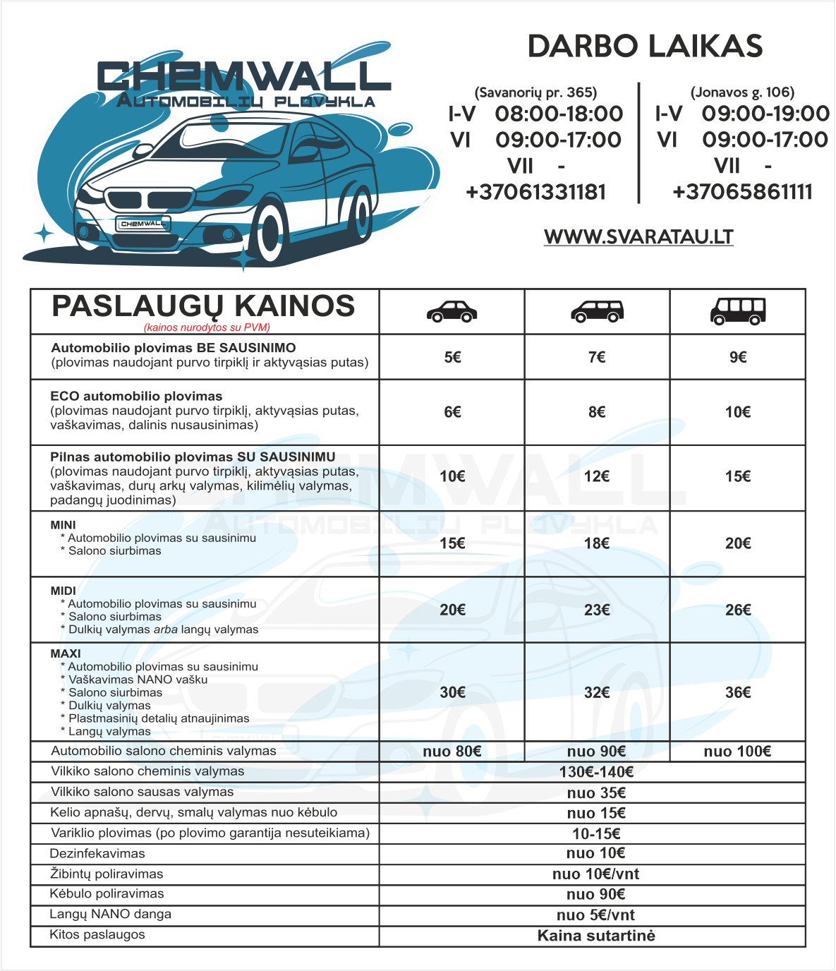 Kainos - Svaratau.lt